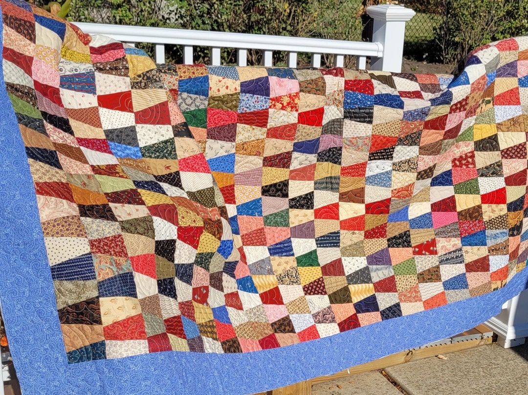 Handcrafted Thimbles Quilt Twin - Etsy