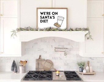 Santa's Diet Printable digital Download Vertical - Etsy