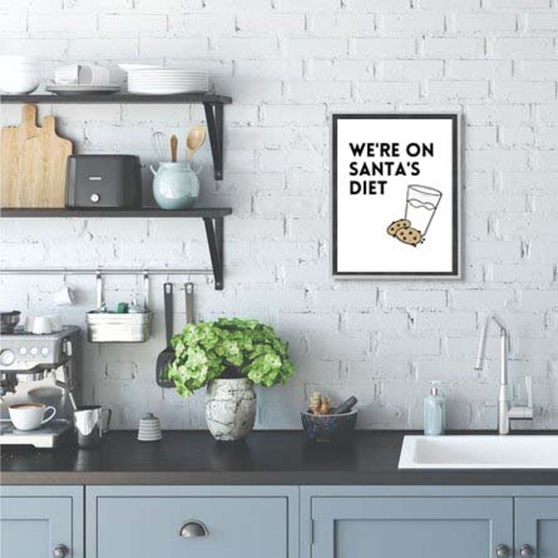 Santa's Diet Printable (digital Download) - Vertical - Etsy