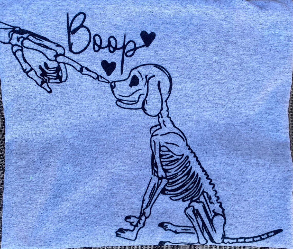Skelton Boop Dog Skeleton Nose Cute Dog Lover Shirt - Etsy