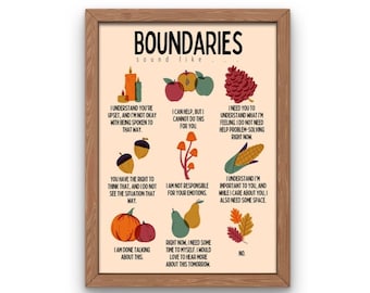 Boundaries Print Psychology Art Therapy Office Decor - Etsy