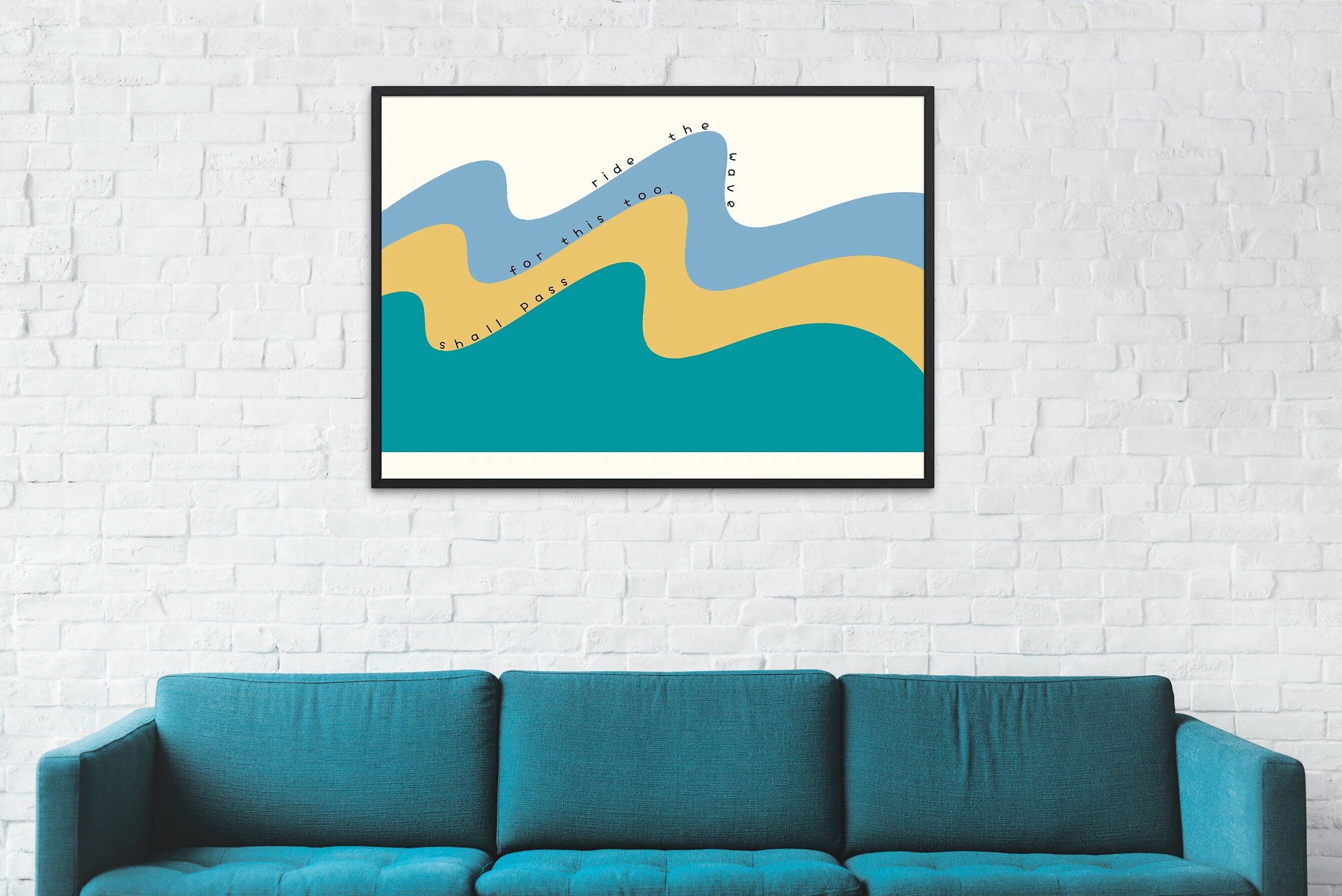 Ride the Wave | Psychology Art | Therapy Office Decor | Counselor ...
