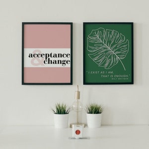 Self Acceptance | Psychology Art | Therapy Office Decor | Counselor ...