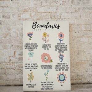 Boundaries Print | Psychology Art | Therapy Office Decor | Counselor ...