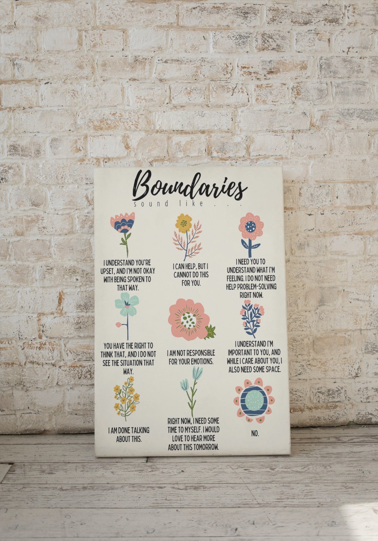 Boundaries Print Psychology Art Therapy Office Decor - Etsy