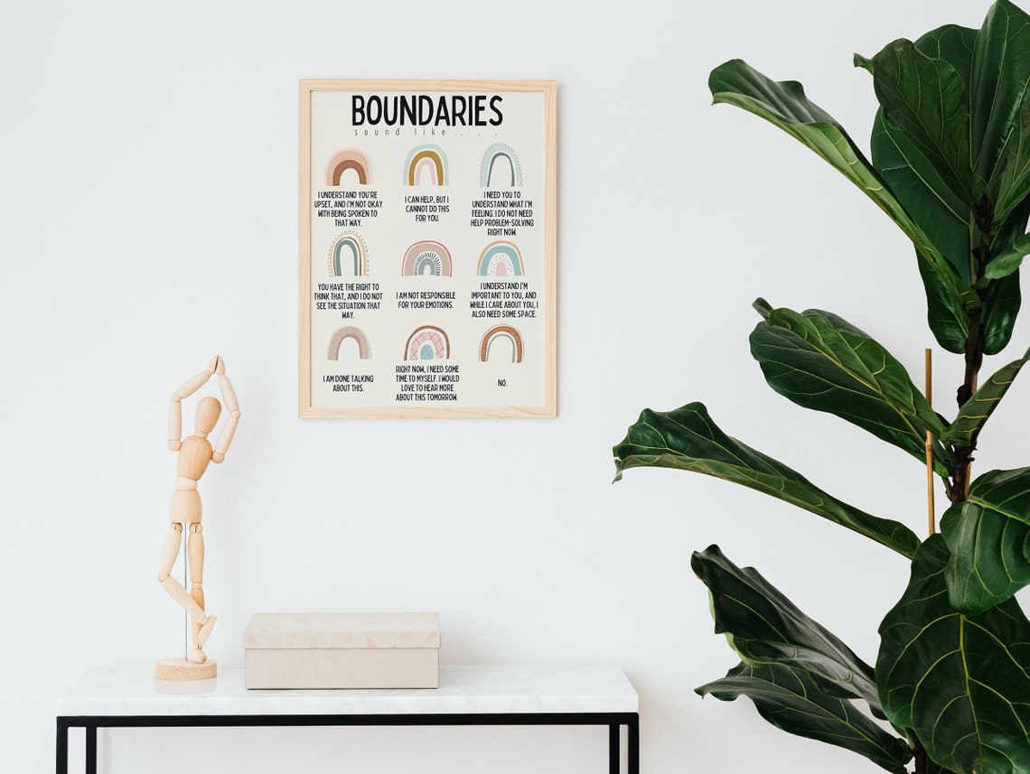 Boundaries Print Psychology Art Therapy Office Decor - Etsy