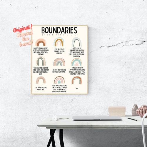 Boundaries Print Psychology Art Therapy Office Decor - Etsy