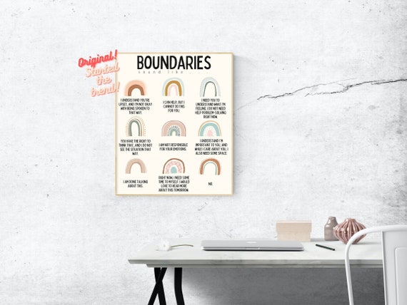 Boundaries Print Psychology Art Therapy Office Decor - Etsy