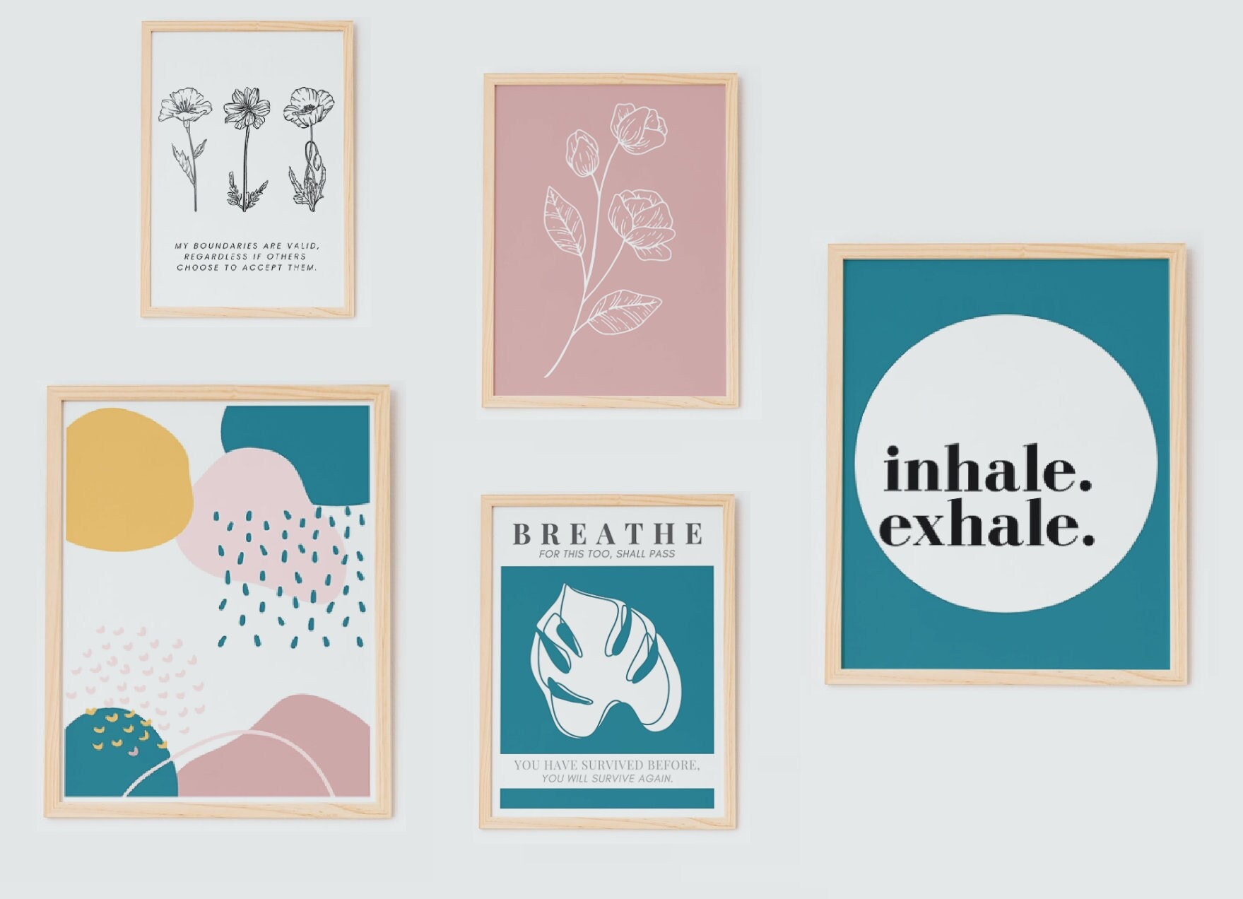 Mindfulness Collage Psychology Art Therapy Office Decor - Etsy