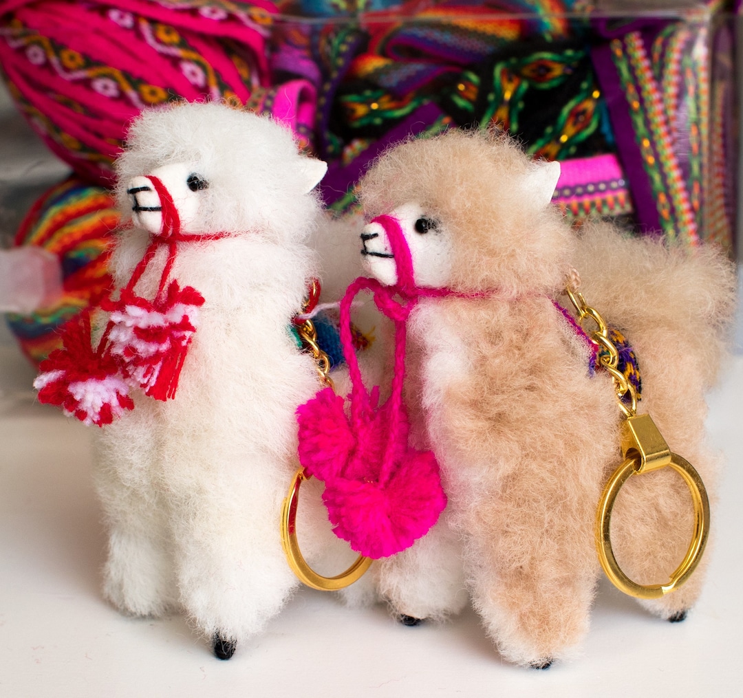 Fur Baby Alpaca Key Chain Stuffed Doll Charm - Etsy