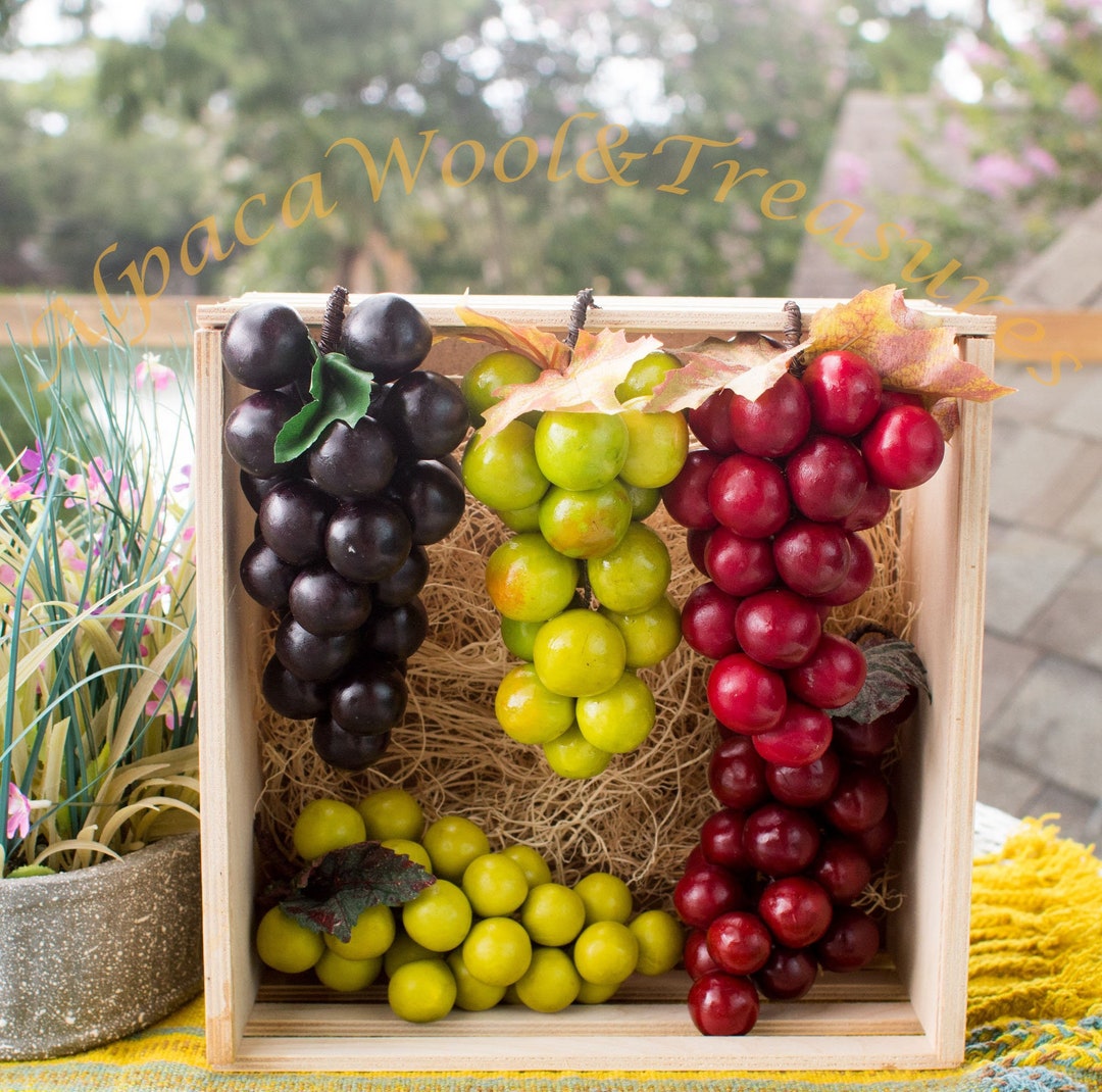 Faux Grape Handmade Realistic Decoration Artificial Fruit Grapes - Etsy