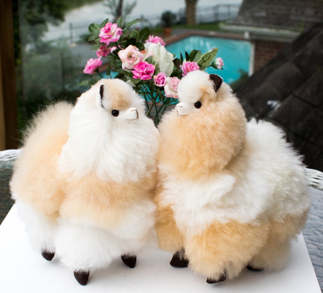 Fluffy Alpaca Ornament 9" Cusco Figure, Soft Plush Toy - Etsy