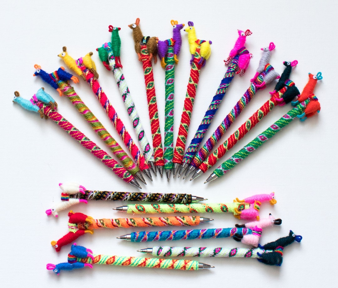 Llamas Pen Pack of 100 From Alpaca Wool Wholesale Handmade Assorted ...