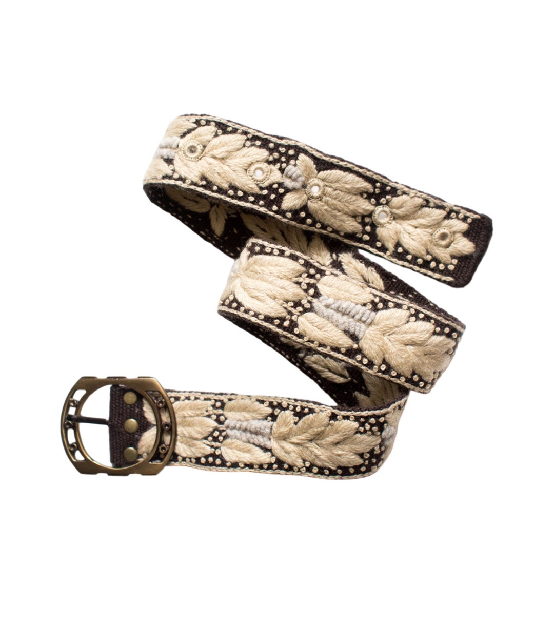 Embroidered Belt Hand Stitched From Alpaca Wool in Bloom Floral Belt - Etsy