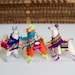 Set of 5 Key Chain Llama Alpaca Wool Scarf, Keychain Miniature Llama ...