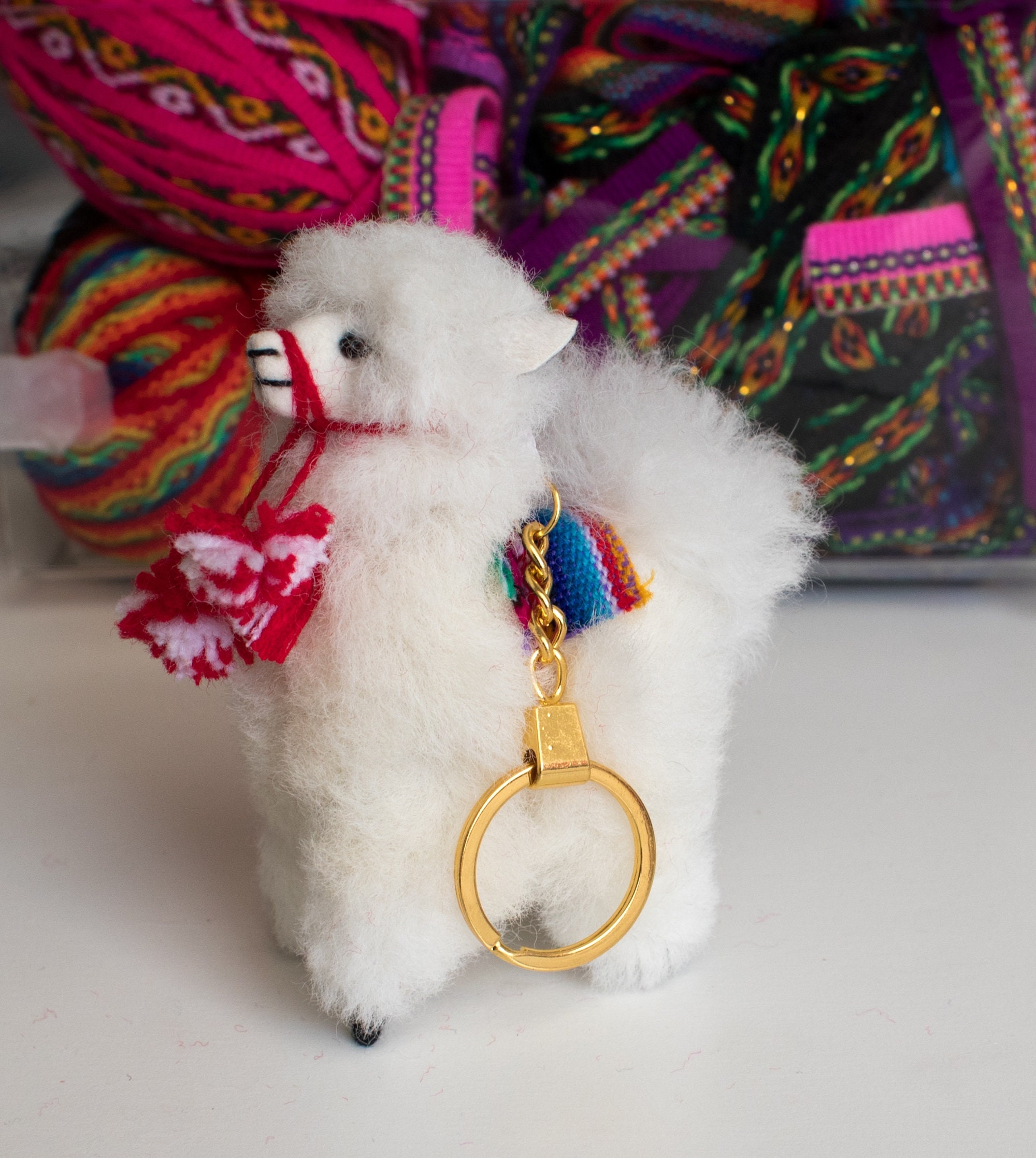 Fur Baby Alpaca Key Chain Stuffed Doll Charm - Etsy