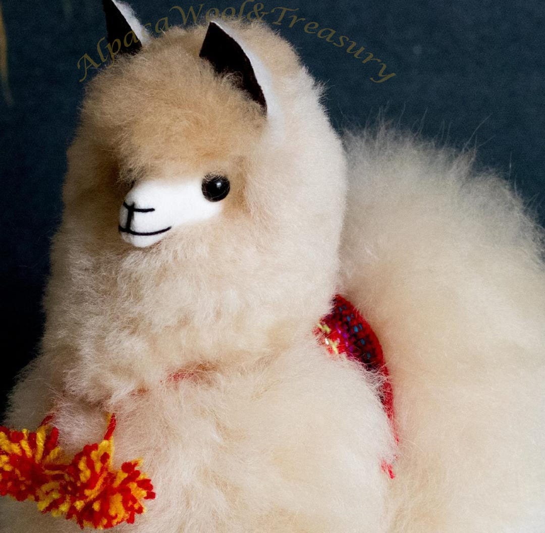 Fluffy Alpaca 7in Tall Handmade Fur Plush Peruvian Stuffed Gift Doll Wholesale Alpacas Charm - Etsy