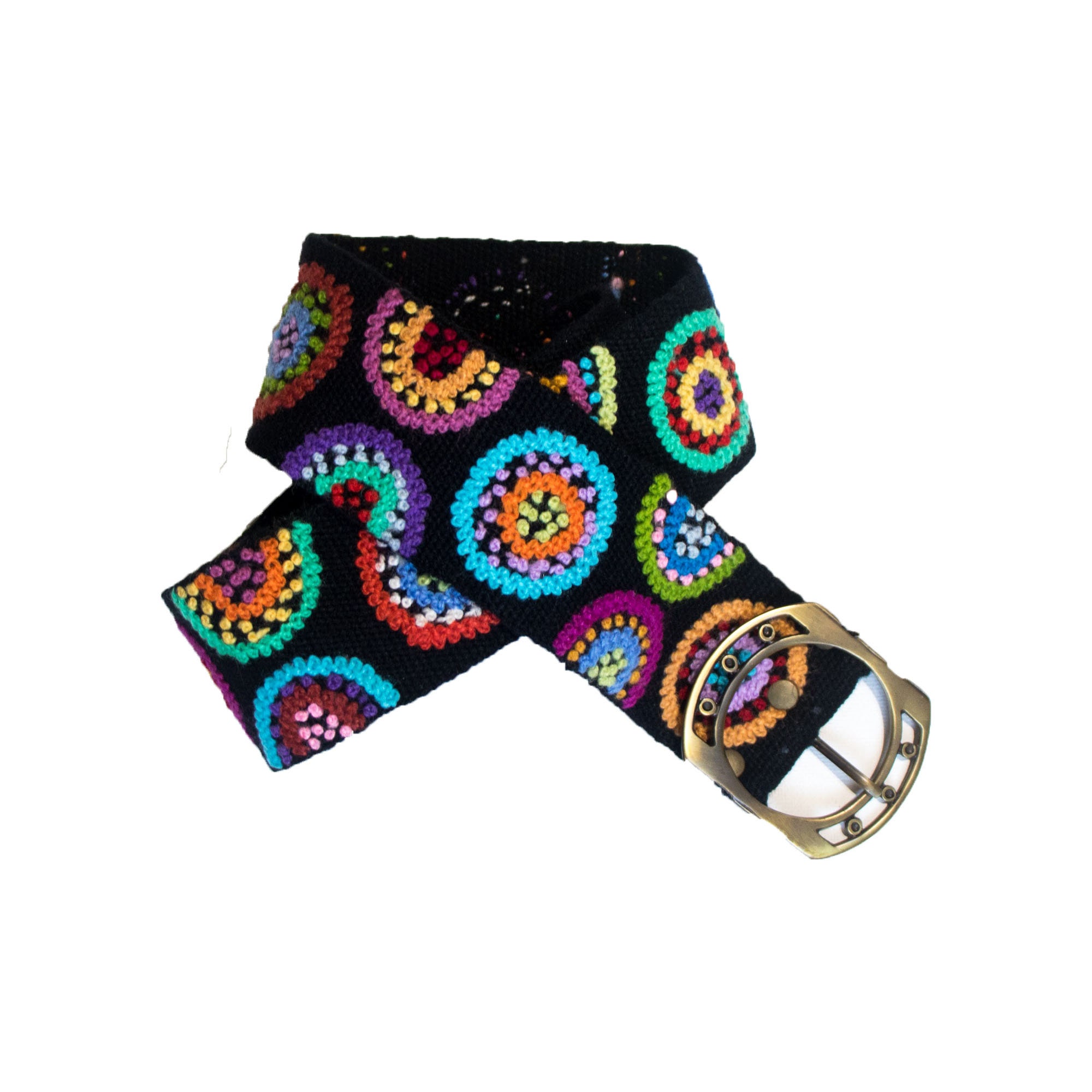 Embroidered Belt Geometric Design Hand Stitched From Alpaca Wool - Etsy