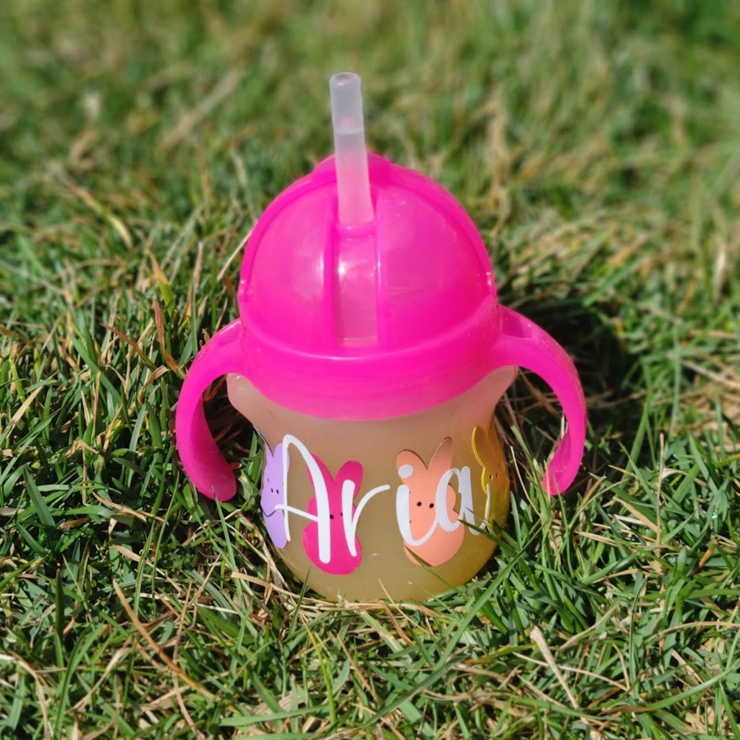 Peeps Easter Baby Toddler Straw Cup, Personalized Munchkin Weighted ...