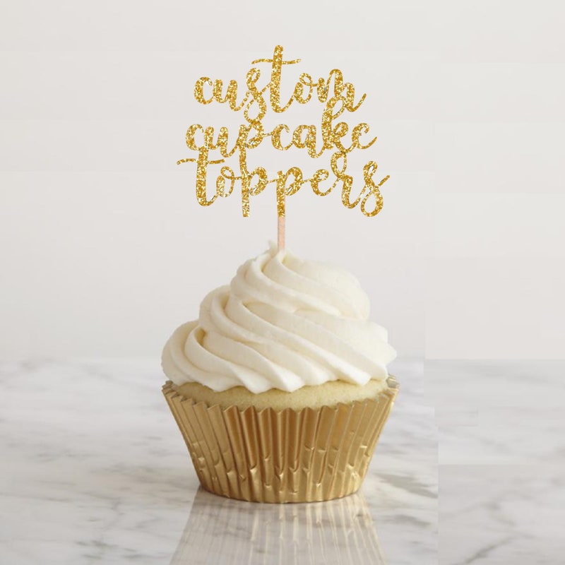 White Cupcake Topper - Etsy