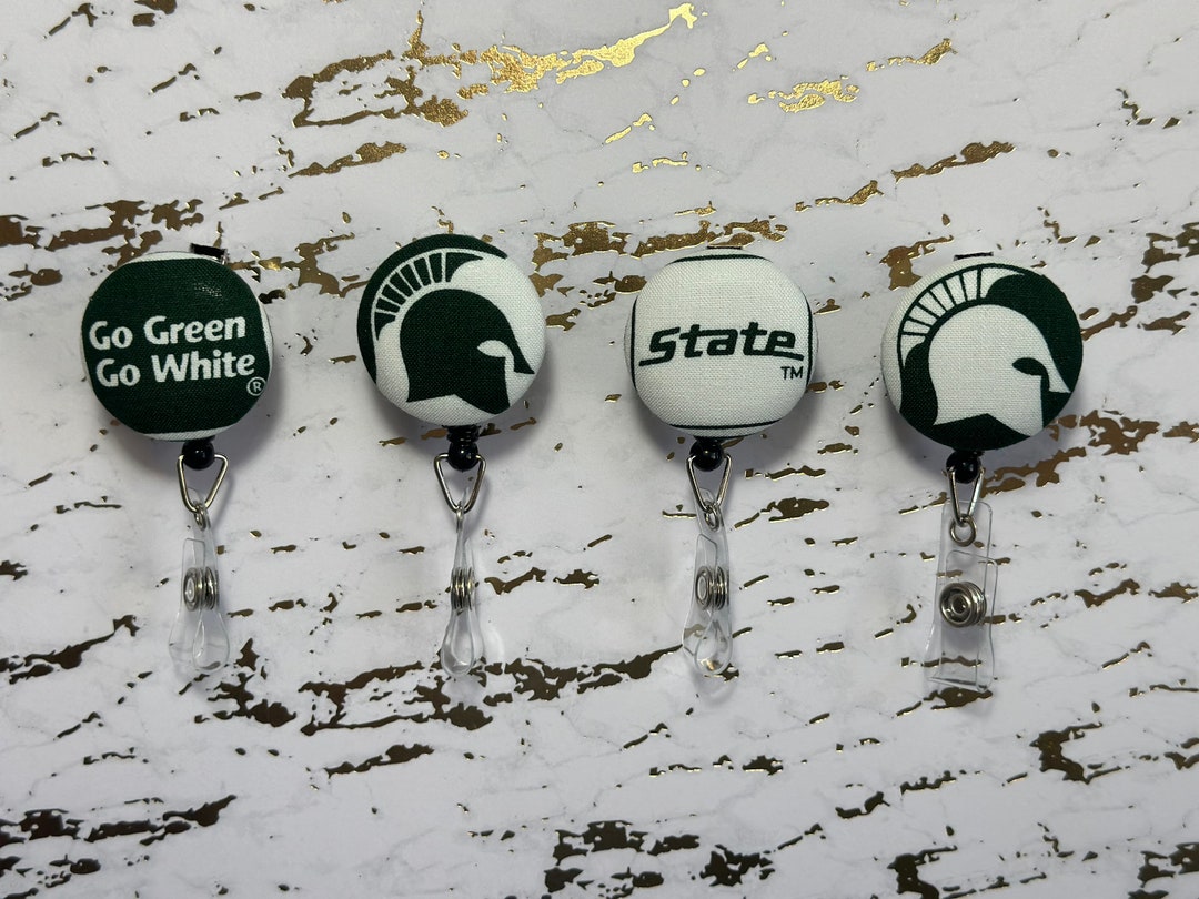 Michigan State University Badge Reel Buttons. MSU Spartans Badge ...