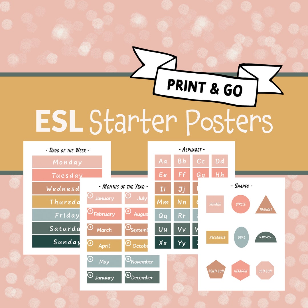 ESL Starter Poster Set - Etsy