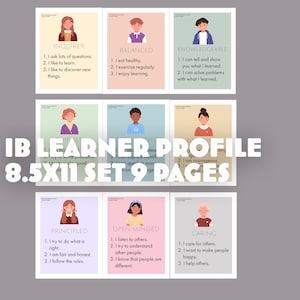 IB Learner Profile Poster 9 Page Set - Etsy
