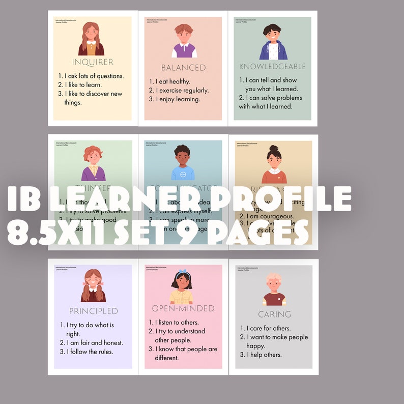 IB Learner Profile Poster 9 Page Set - Etsy