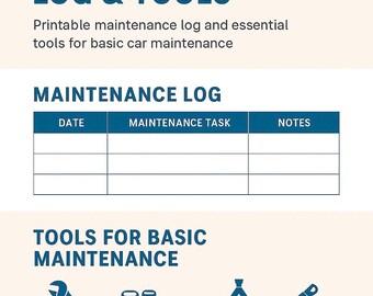 Maintenance Log Printable PDF, A4, A5, Letter, and Half Letter, Instant ...