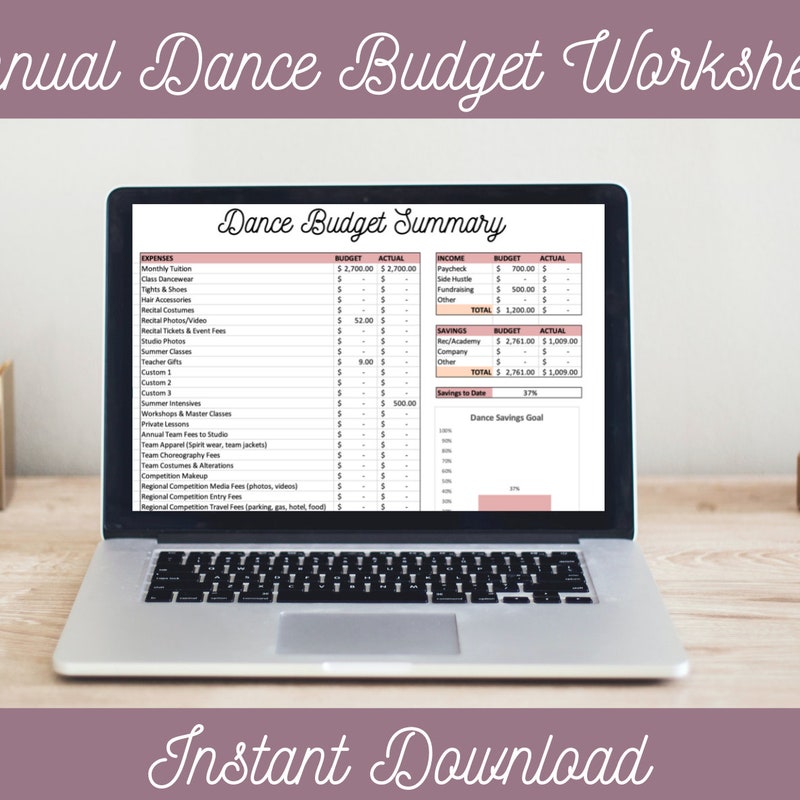 Dance Budget Tracker - Etsy