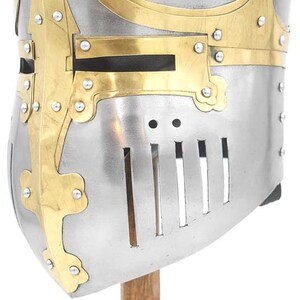 Great Bucket Barrel Helm Pot Helmet Helmet of Castile Medieval Warrior ...