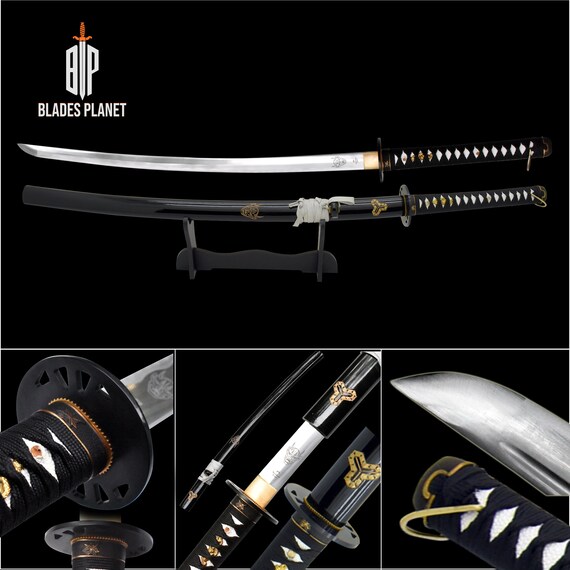 Gift For Adults Handmade Japanese Samurai Sword Heavy Real Martial Art ...