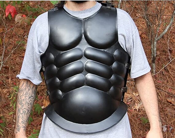 Medieval Muscle Roman Conqueror Body Armor Cuirass Flat Black - Etsy