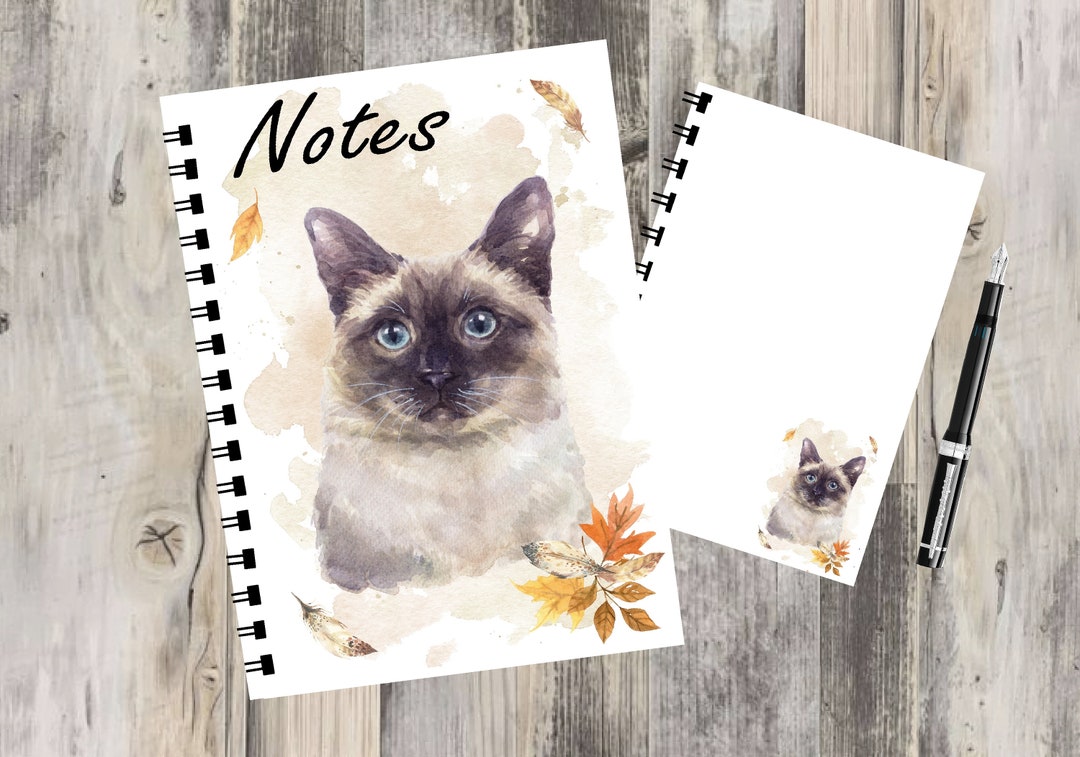 Siamese Cat Notebook/ Notepad With Beautiful Picture on Each Page ...