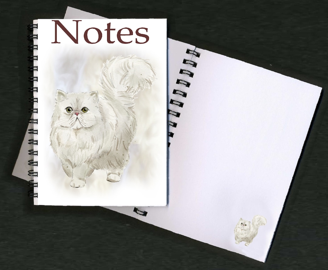 Notebook / Notepad With a Beautiful Image of a Persian Cat on Each Page ...