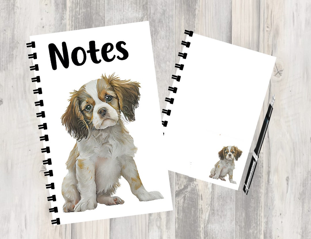 Cavalier King Charles Spaniel Puppy Dog Notebook / Notepad A Great Gift ...