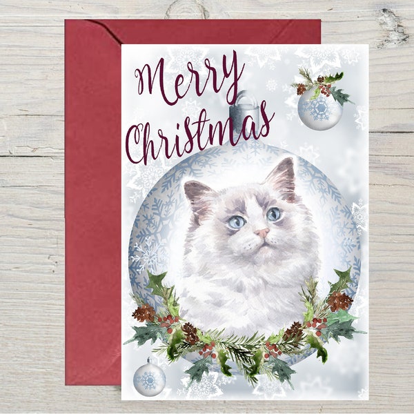 Cat Christmas Cards - Etsy UK
