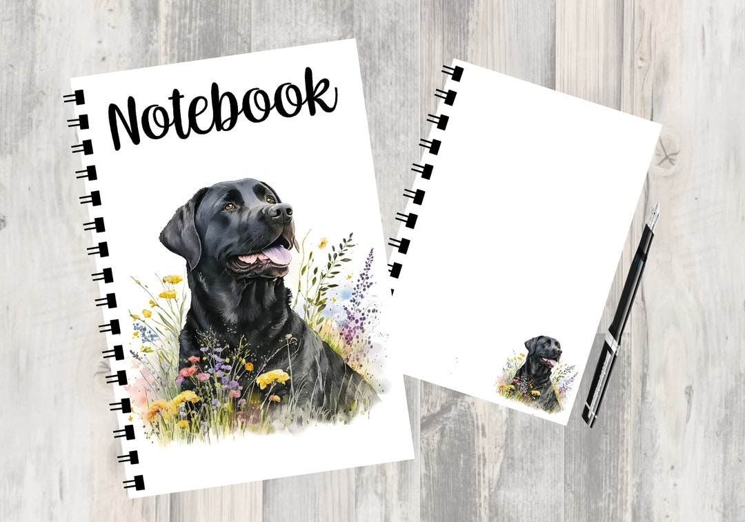 Black Labrador Dog Notebook / Notepad With Picture on Each Page - Great ...
