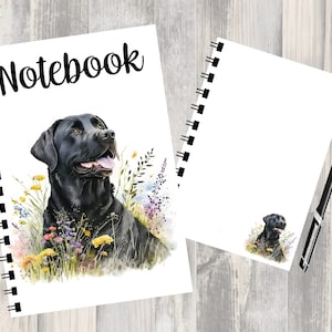 Black Labrador Dog Notebook / Notepad With Picture on Each Page Great ...