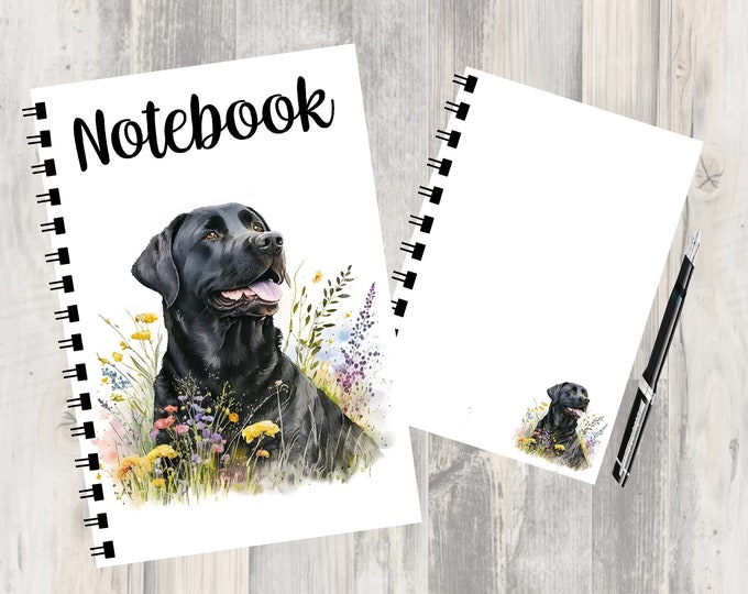 Black Labrador Dog Notebook / Notepad With Picture on Each Page - Great ...