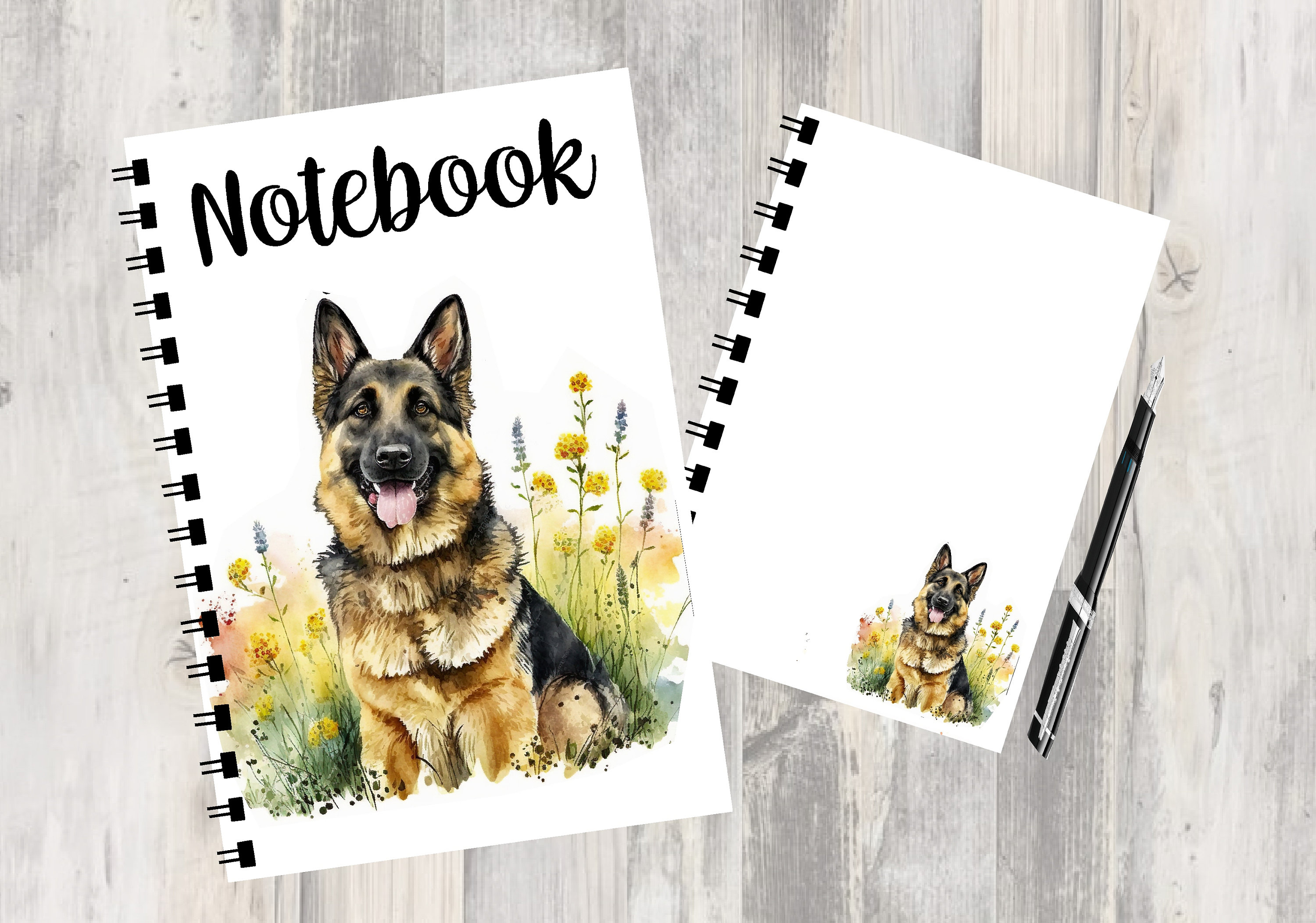 German Shepherd Dog Notebook / Notepad With Picture on Each Page Great ...