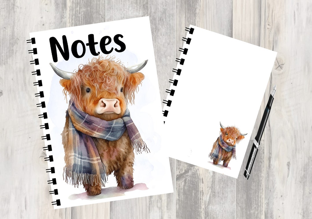 Highland Cow No 2 Notebook / Notepad A Great Gift for Anyone. Can Be ...