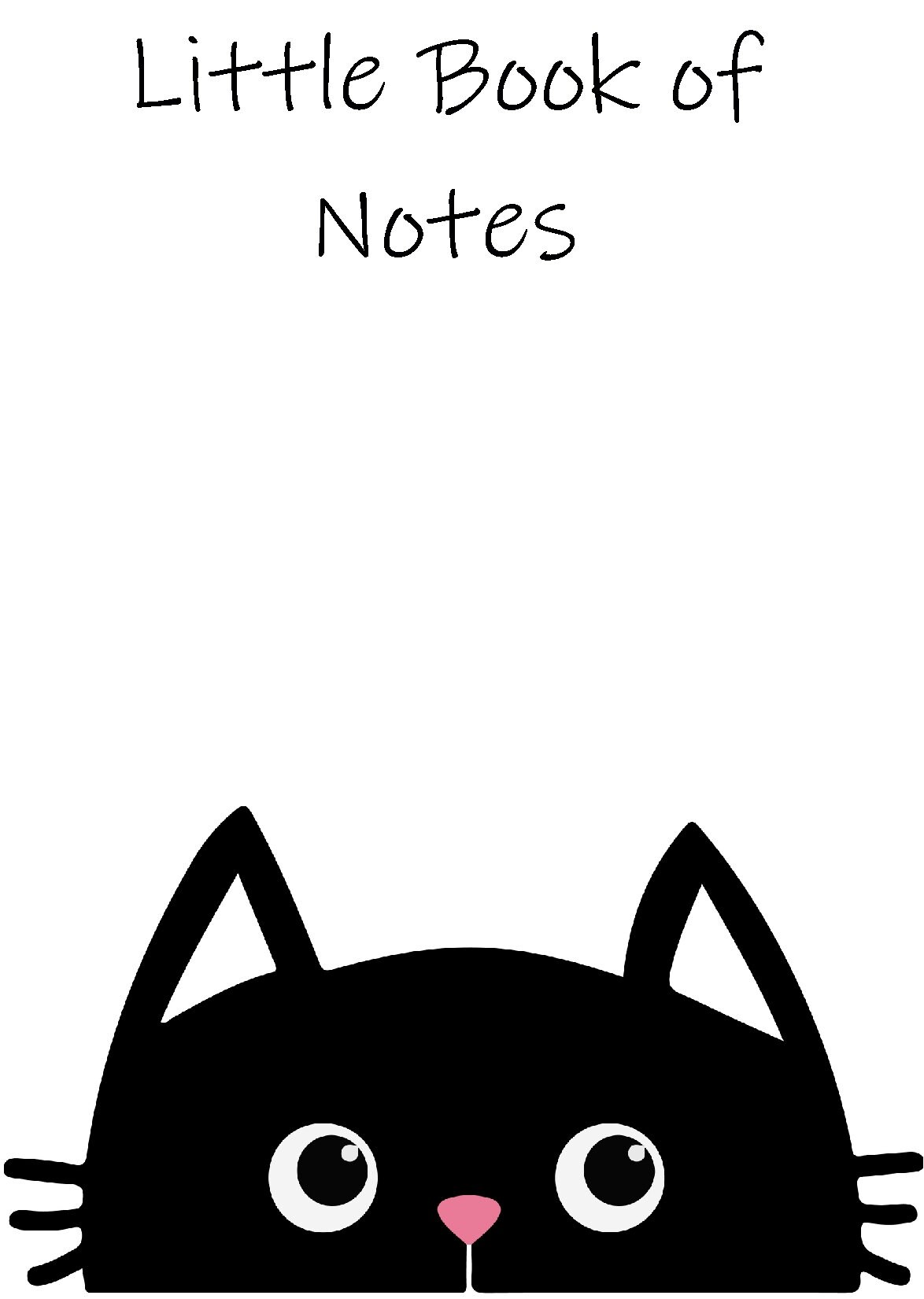 Notebook / Notepad With an Image of a Cute Cat Peering up From the ...