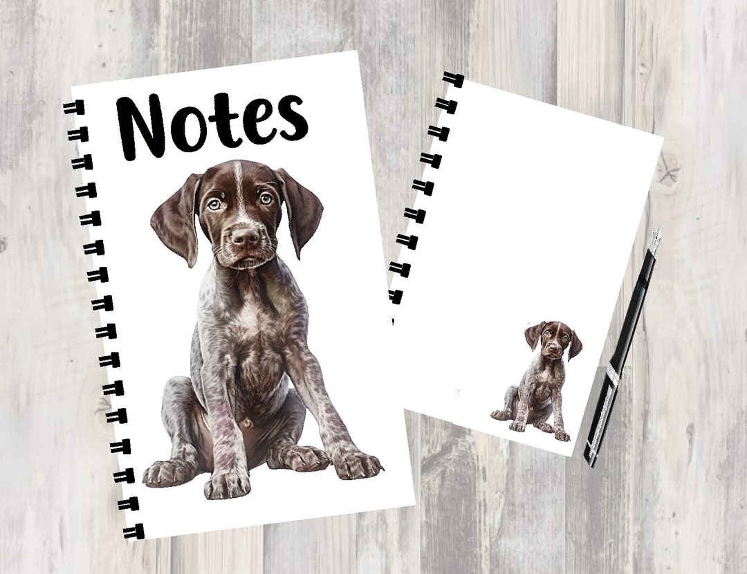 German Shorthaired Pointer 2 Puppy Dog Notebook / Notepad A Great Gift ...