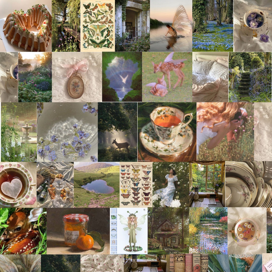 Fairycore/cotttagecore WALL COLLAGE: Digital Prints, Over 65 Pieces ...