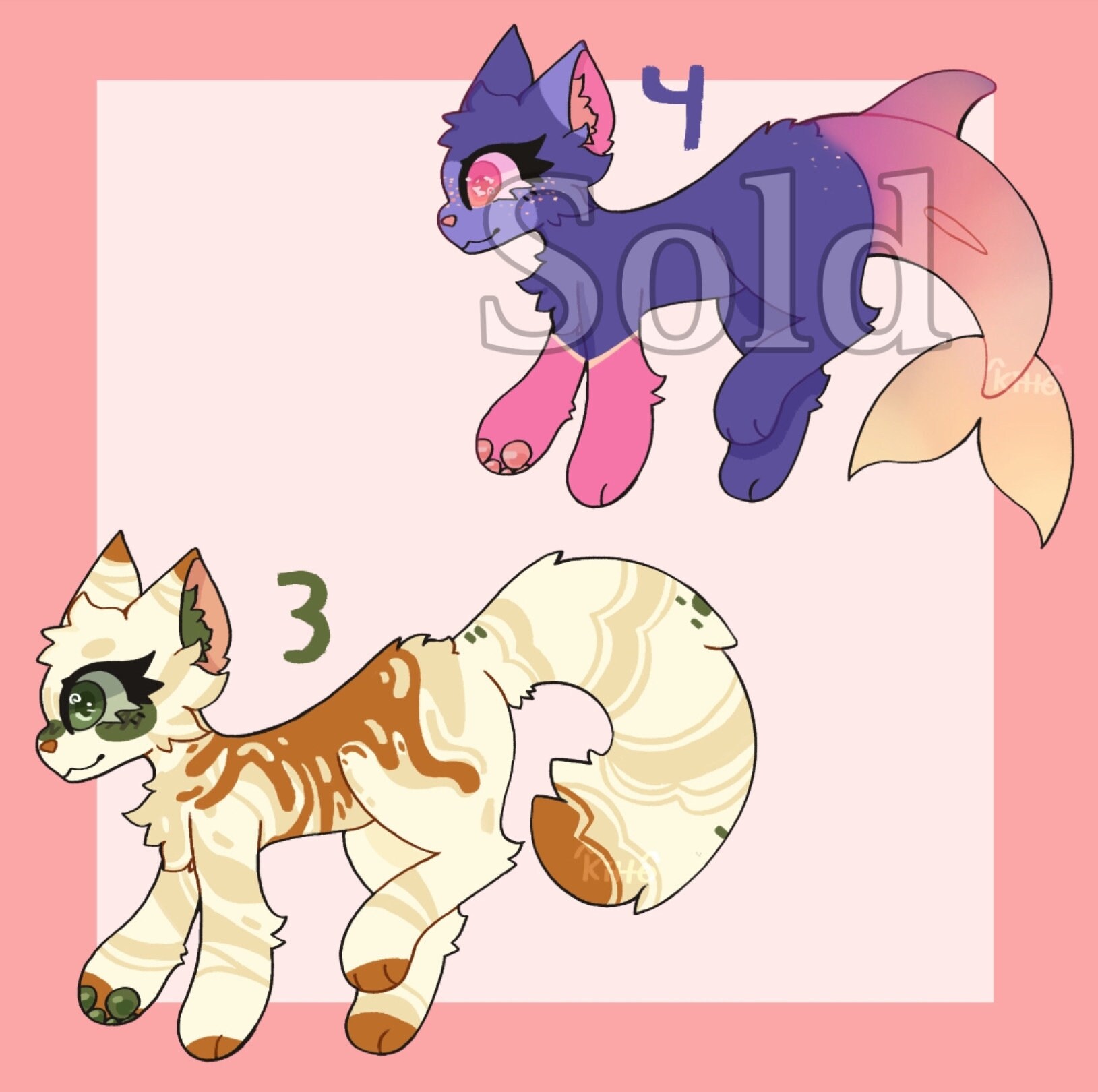 Colorful Hybrid Cat Adoptables - Etsy