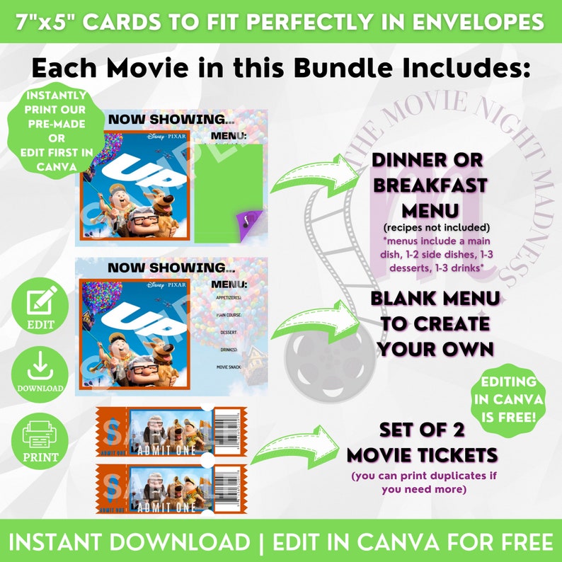 NEW 30 Editable Mystery Dinner and Movie Printable Cards, Instant ...
