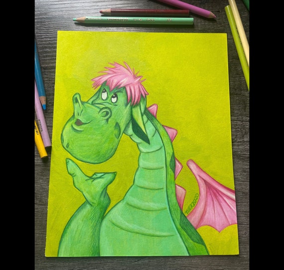 Elliot the Dragon: Character Illustrations Disney - Etsy