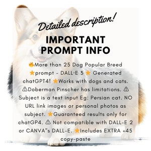 DALLE 3 Prompt Guide, DALLE-3 Prompts for Dog Breeds Creation, Puppy ...