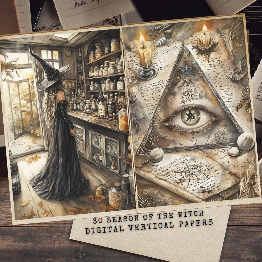 Season of the Witch Junk Journal, Printable Digital Ephemera ...